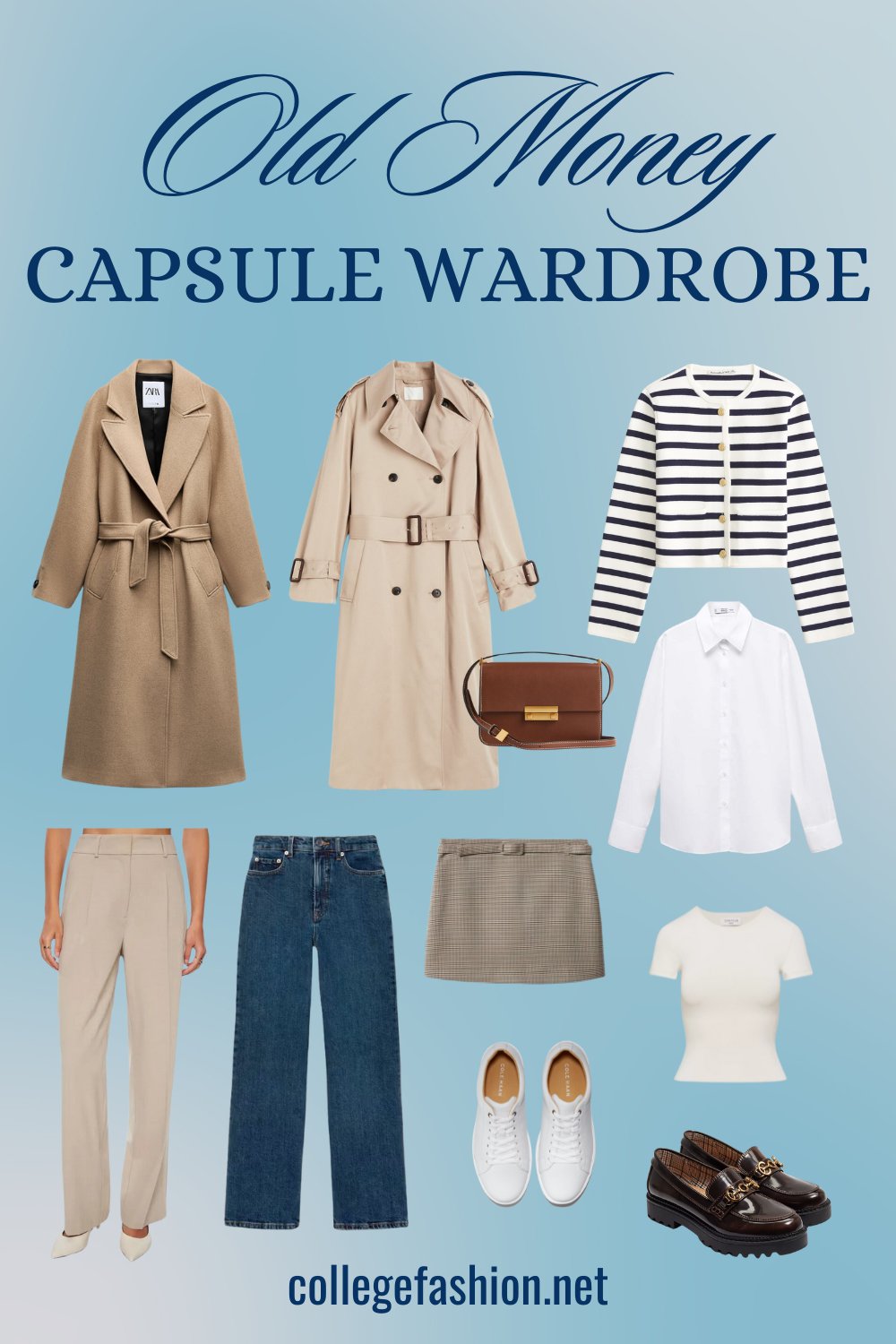 An Affordable 20-Piece Old Money Capsule Wardrobe - College Fashion