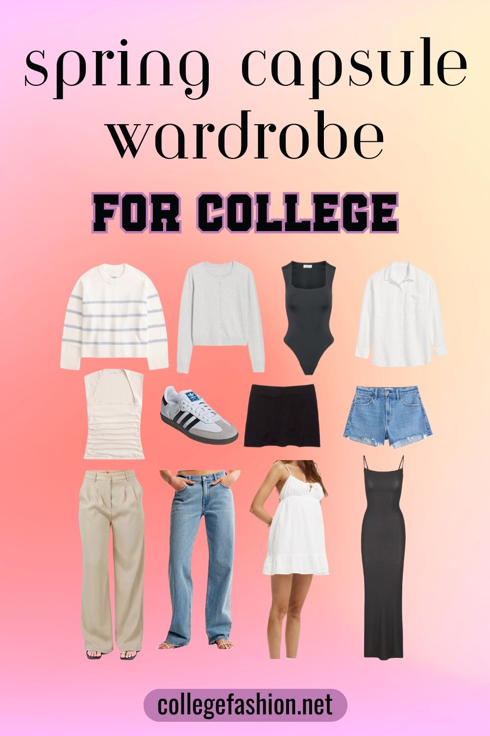 The Perfect (Affordable!) Spring Capsule Wardrobe for College